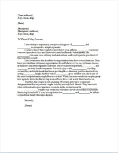 Printable Adoption Reference Letter Template