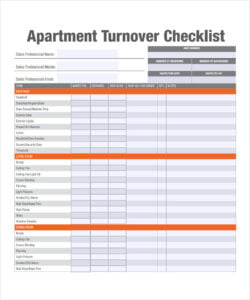 Apartment Turnover Checklist Template