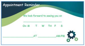 Printable Appointment Card Template