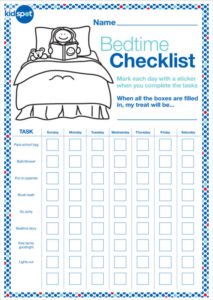 Printable Bedtime Reward Chart Template