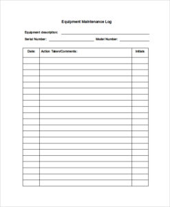 Office Maintenance Log Template