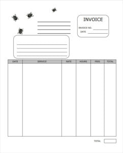 Printable Pest Control Invoice Template