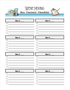 Printable Moving Checklist Template