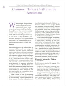 Formative Assessment Checklist Template