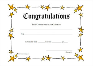Printable Congratulation Certificate Template