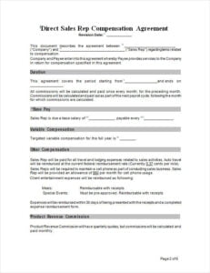 Compensation Plan Template