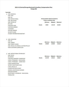 Compensation Plan Template