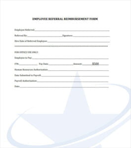 Printable Employee Referral Form