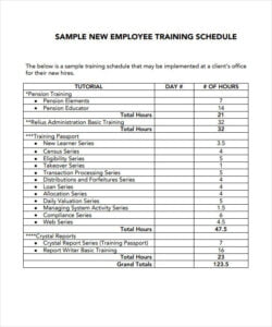 New Employee Training Plan Template