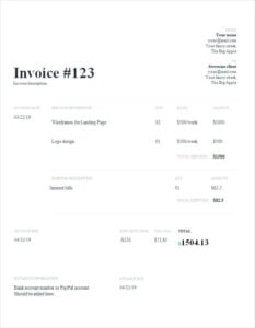 Printable HVAC Invoice Template