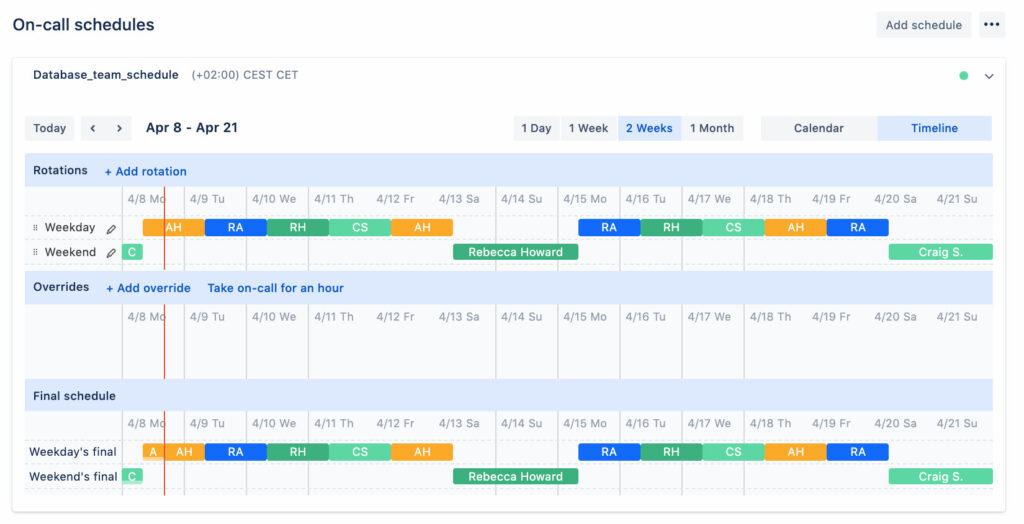 Free Printable On-Call Schedule Template