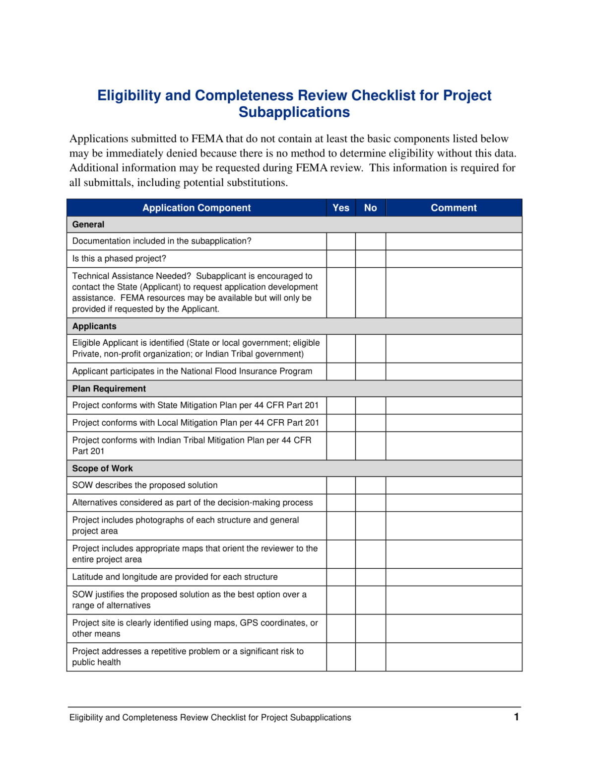 Project Completion Checklist Template