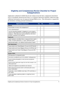 Project Completion Checklist Template