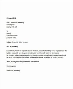 Salary Request Letter Template (Word)