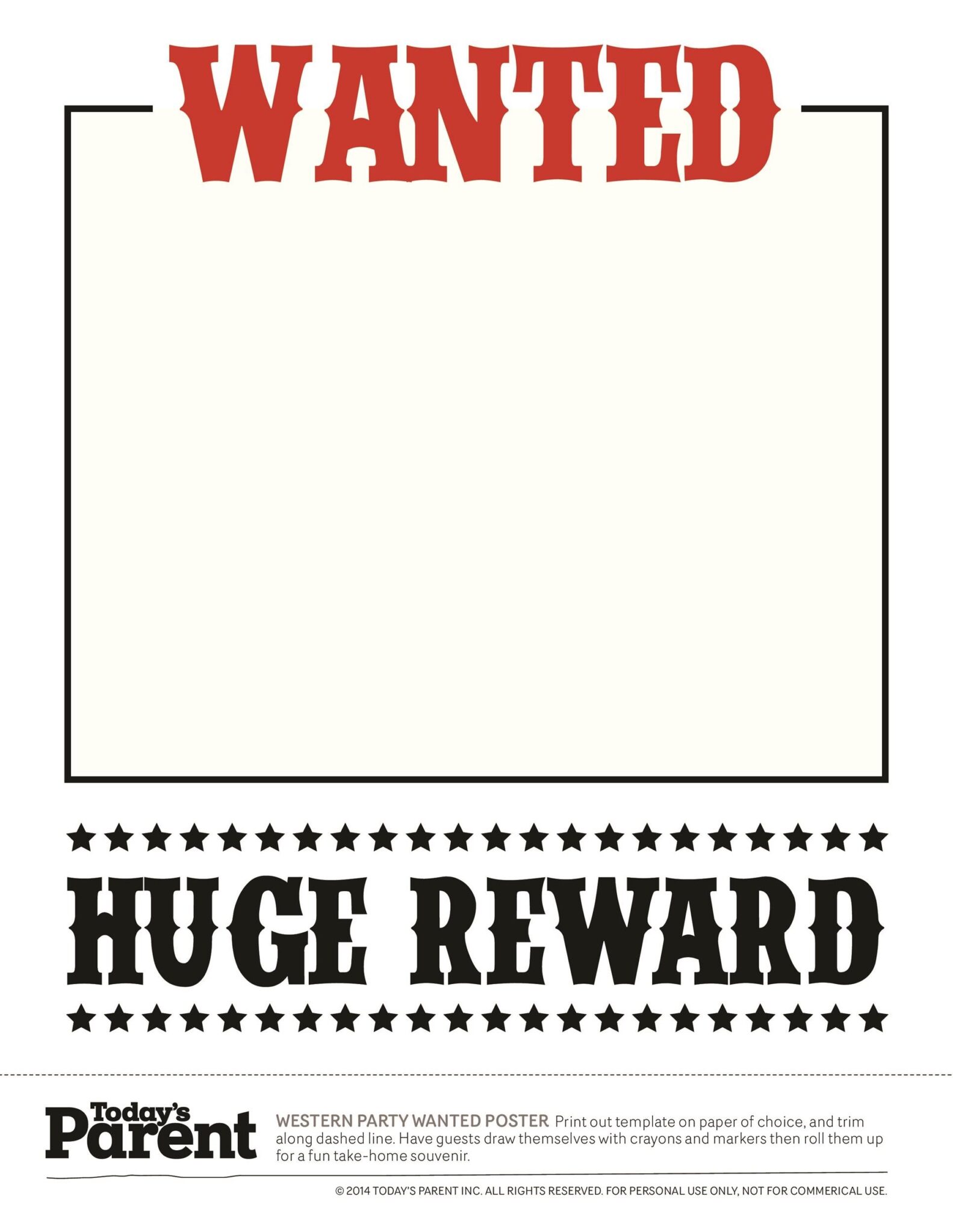 Free Printable Wanted Poster Template