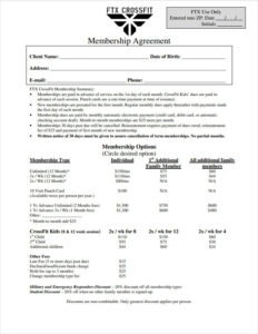 Gym Membership Contract Template