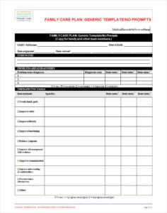 Printable Treatment Plan Template