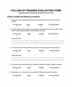 Printable Training Feedback Form