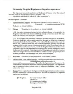 Equipment Consignment Agreement Template