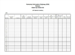 Printable Computer Inventory Template