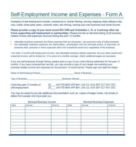 Self-Employment Ledger Template (Word)