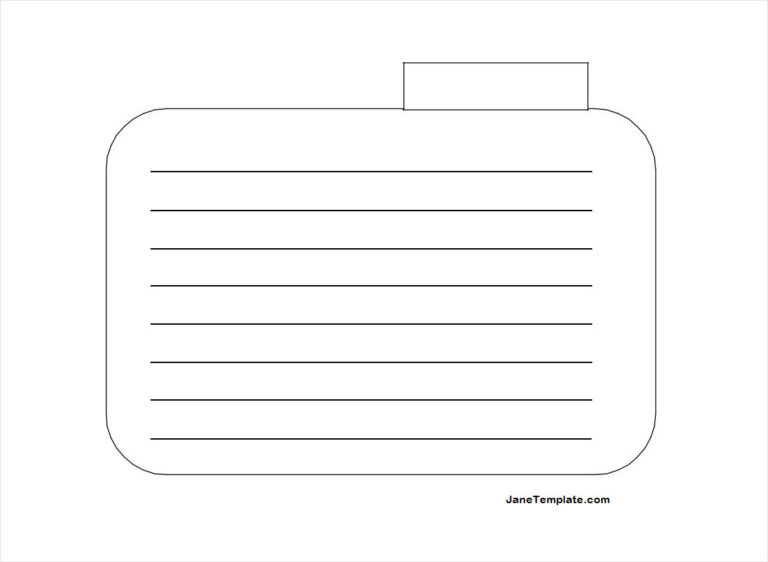 Free Printable Index Card Template