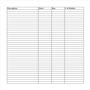 Printable Computer Inventory Template
