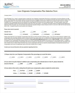 Compensation Plan Template