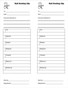 Printable Routing Slip Template