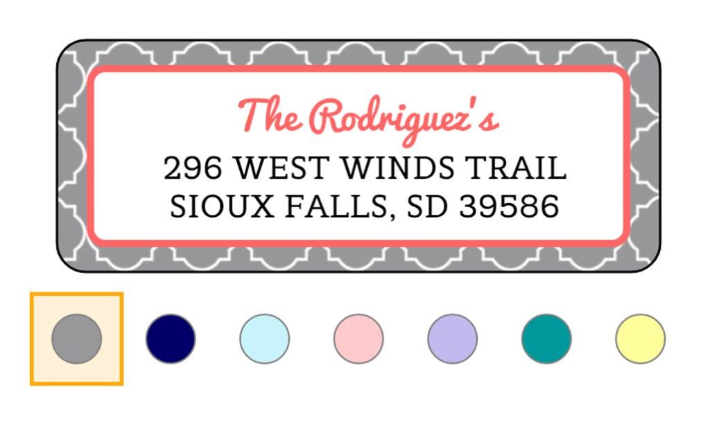 Editable Mailing Label Template (Word)