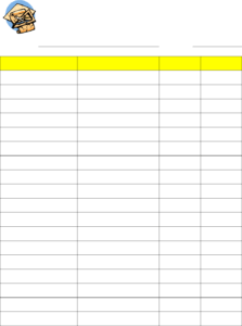 Material Sign-out Sheet Template