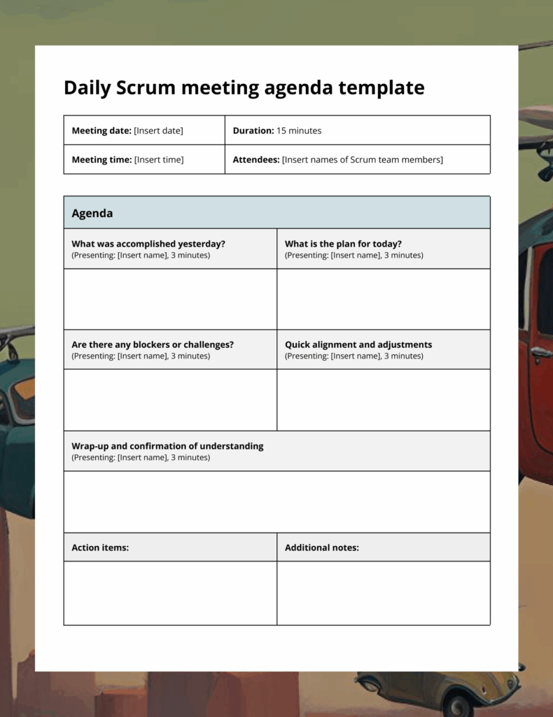 Free Printable Meeting Notes Template