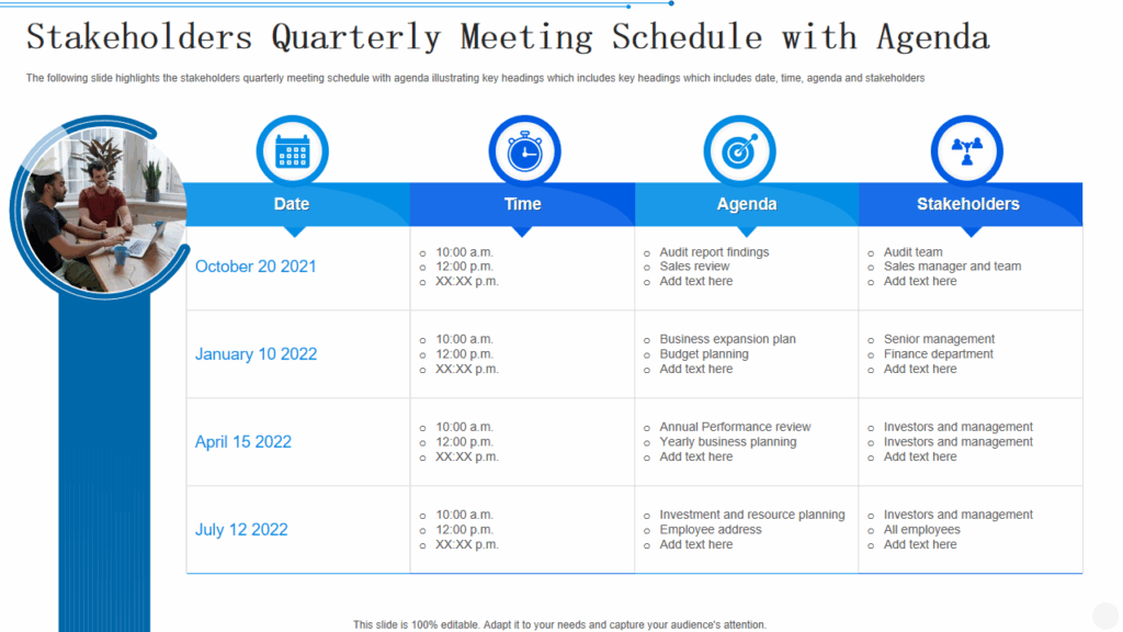 Free Printable Meeting Schedule Template
