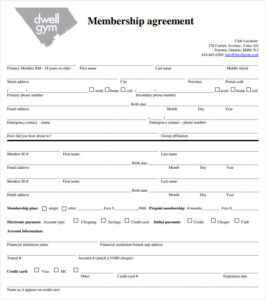 Gym Membership Contract Template
