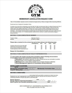 Gym Membership Contract Template