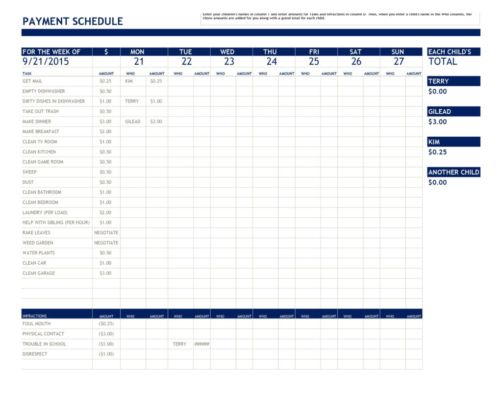 Membership Monthly Fee Payment Template