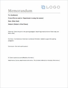 Memorandum Template (Word)