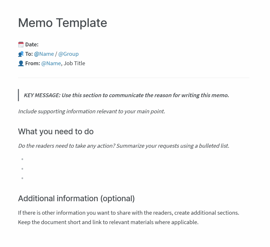 Memorandum Template (Word)