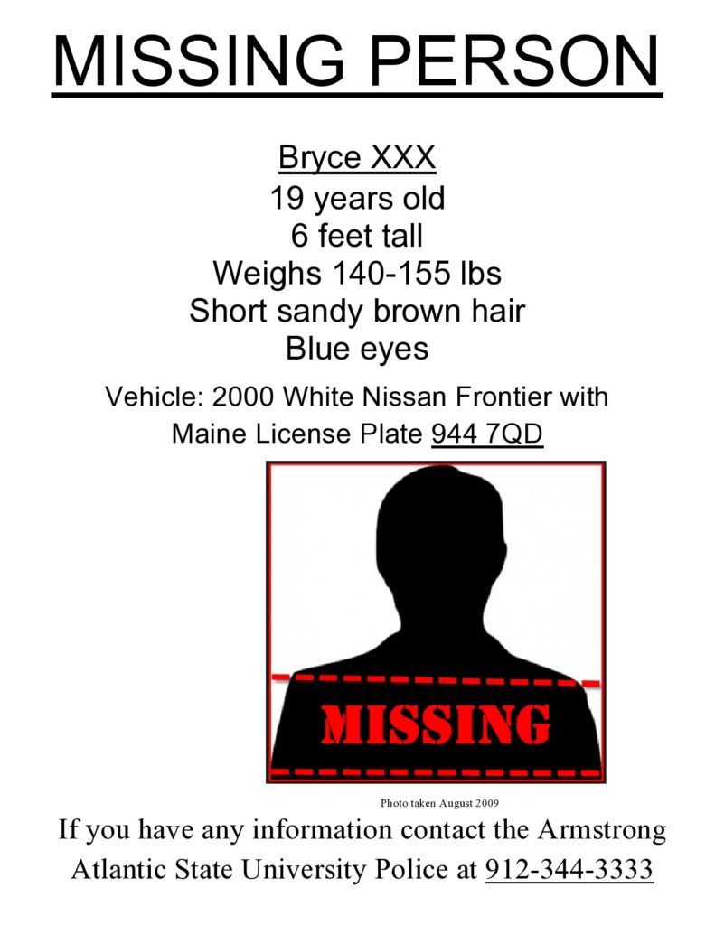 Customizable Missing Person Flyer Template (Word)