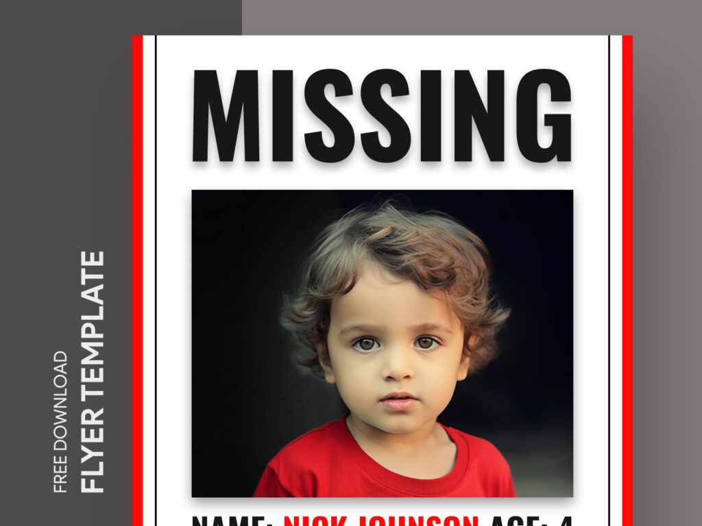 Customizable Missing Person Flyer Template (Word)