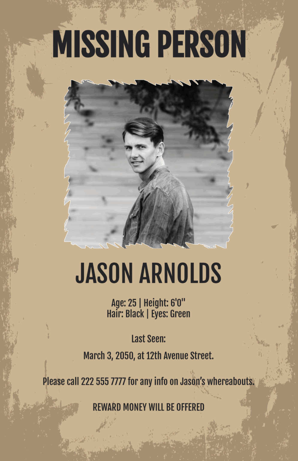 Customizable Missing Person Flyer Template (Word)