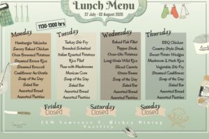 Customizable Monday Menu Template (Word)