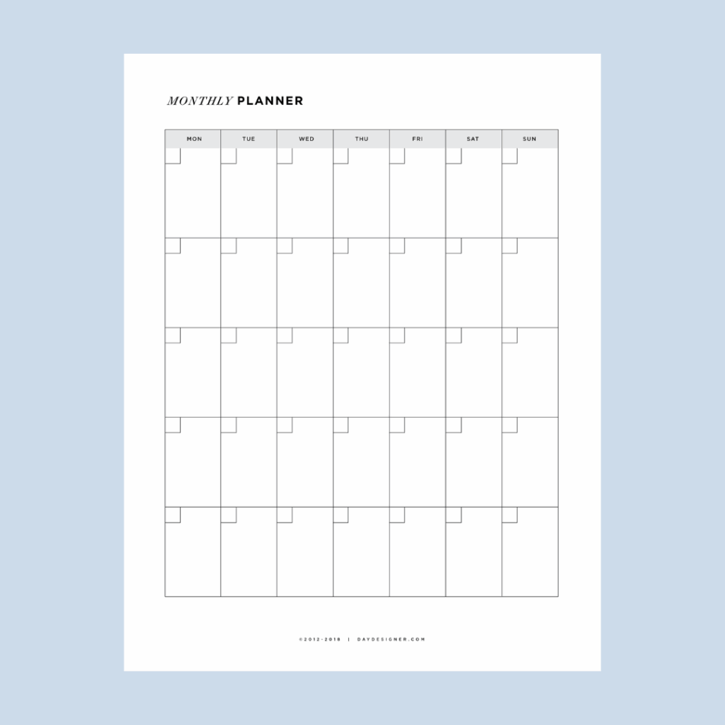 Monthly Schedule Template (Excel)