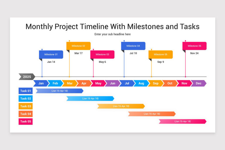 Monthly Timeline Template