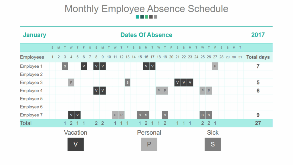 Monthly Work Schedule Template (Excel)