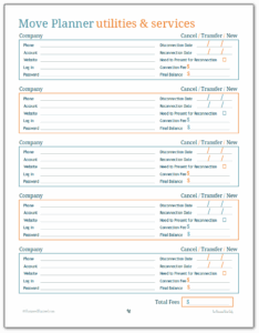 Printable Moving Packing List Template