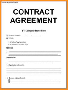 Mutual Agreement Template Between Two Parties