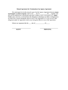 Mutual Agreement Template Between Two Parties