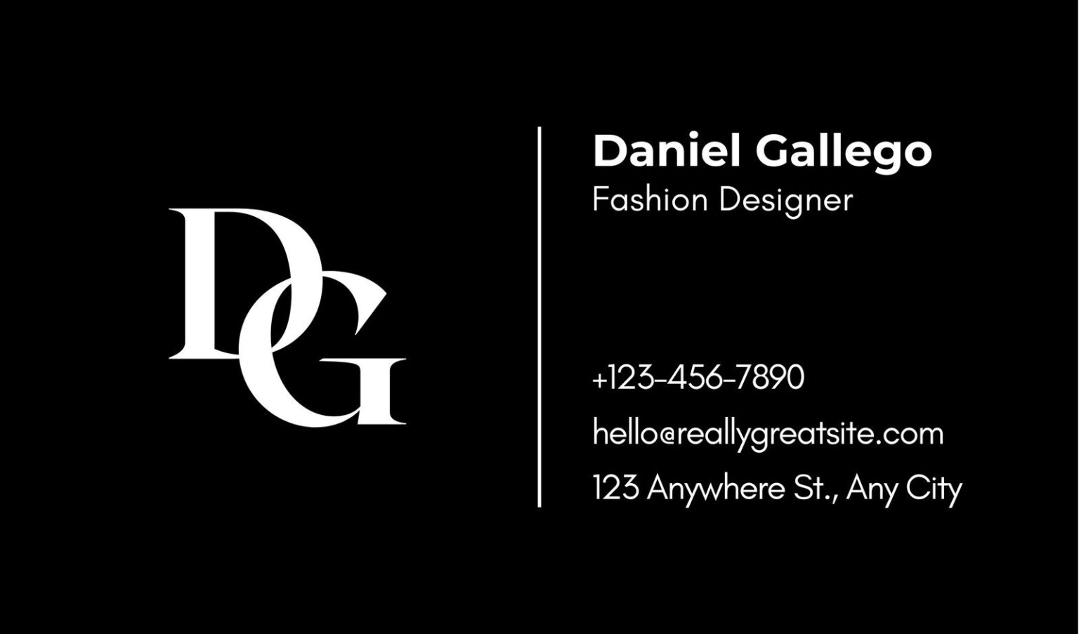 Customizable Name Card Template (Word)