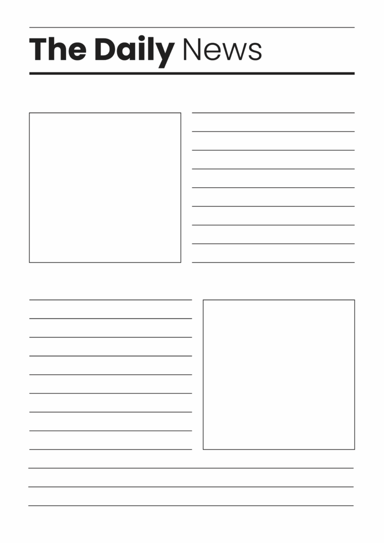 Customizable Newspaper Template (Word)
